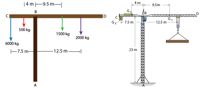 The tower crane is used to hoist - Question Solutions